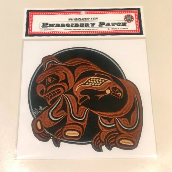 Other | 7 Embroidered Patch Bear Indigenous Design By Delvis Morrison ...